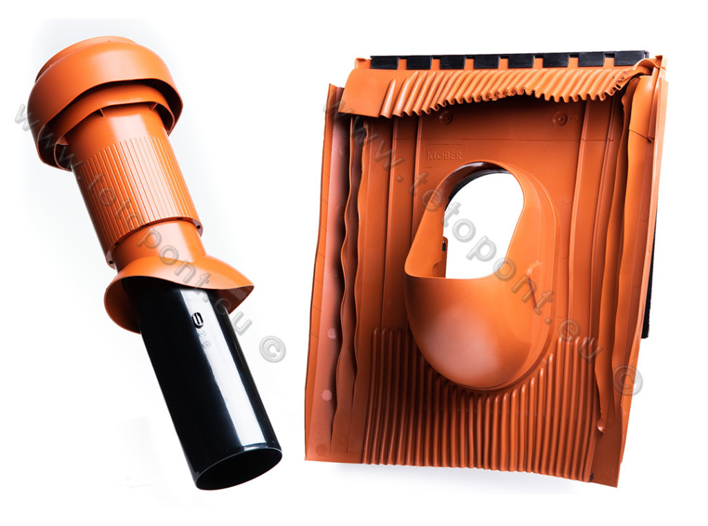 Univerzális 110 mm átvezető cserép + VENT szellőző cső - Tet