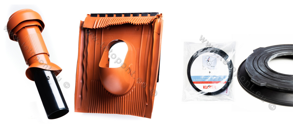 Univerzális 110 mm átvezető cserép + VENT szellőző cső + UNI